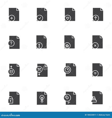 Universal File Types Vector Icons Set Stock Vector Illustration Of File Internet 180220811