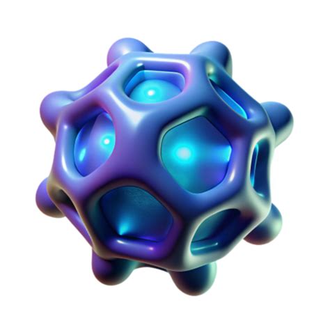Magnificent Artistic Abstract 3d Render Glowing Cellular Structure Original 56739133 Png