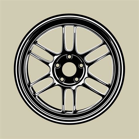 Black And White View Rim Vector Illustration For Conceptual Design