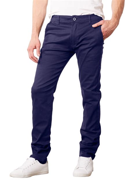 Mens Cotton Chino Pants Slim Fit Casual Stretch At Mark Cox Blog
