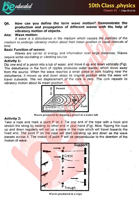 Chapter 1 Physics 10th Class Notes Matric Part 2 Notes