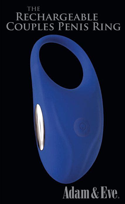 Adam And Eve Rechargeable Couples Penis Ring Blue