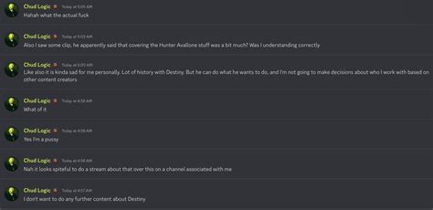 Chudlogic Says He Will No Longer Cover Destiny Content And That He Wont Drop His Editor Because