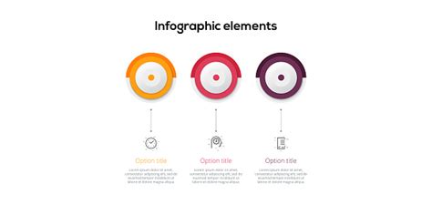 3단계 원이 있는 비즈니스 프로세스 차트 인포그래픽 순환 회사 워크플로 그래픽 요소입니다 회사 순서도 프리젠 테이션 슬라이드