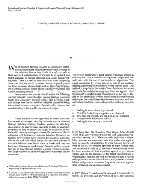 Smart Firewall Using Machine Learning Pdf World Wide Web Internet And Web