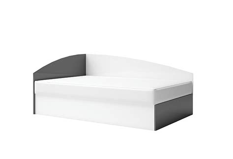 Легло персон и половина с повдигащ механизъм ЛЕО 4 за матрак 120 190 см антрацит гланц бяло