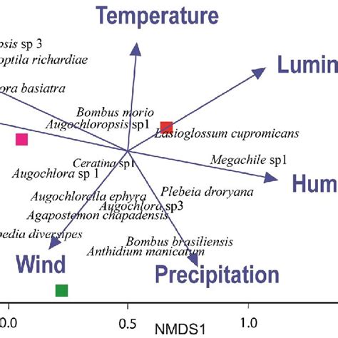 Non Metric Multidimensional Scaling Nmds Of The Assemblage Of Bees By