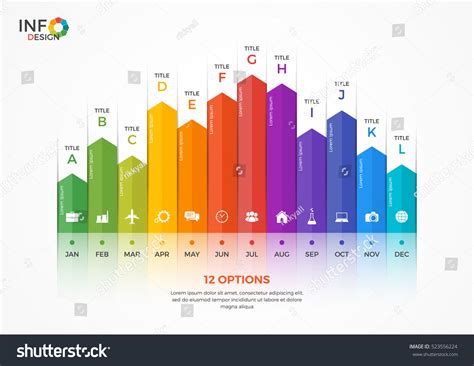 Column Chart Infographic Template 12 Options Stock Vector Royalty Free 523556224 Shutterstock