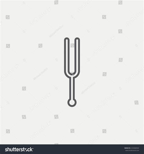 Tuning Fork Icon Stock Vector Royalty Free 254968594 Shutterstock