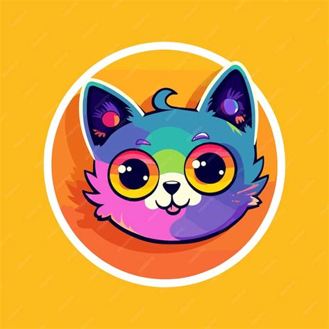 Милый кот мультфильм иллюстрация концепция природы животных изолированный плоский мультяшный