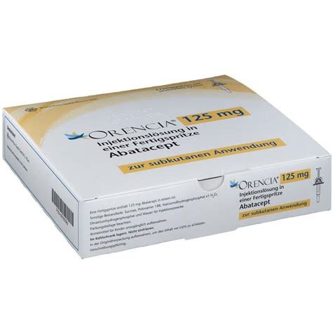 Approval Lapsed Orencia 125 Mg Solution For Injection In Pre Filled