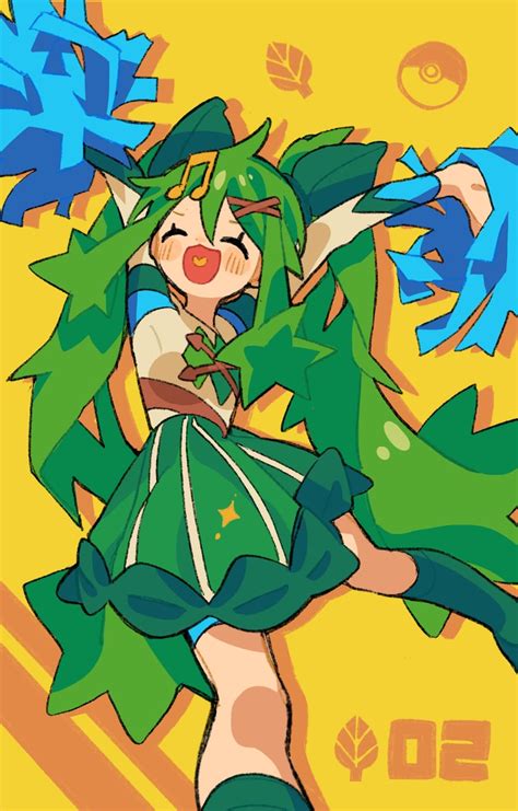 Hatsune Miku And Grass Miku Pokemon And 2 More Drawn By Edge 0605 Danbooru