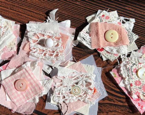 Colorful Snippets Fabric Clusters Slow Stitch Junk Journal