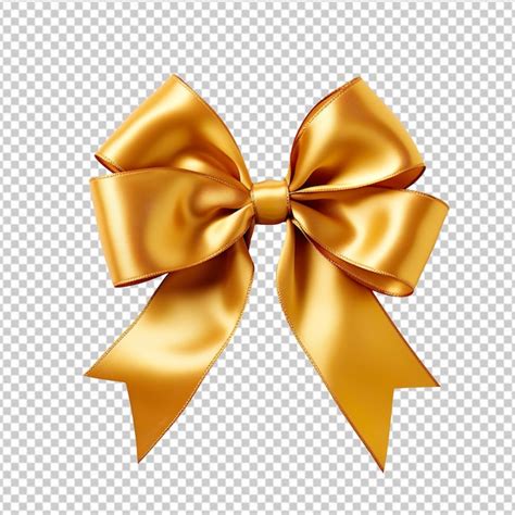 투명 한 배경 에 고립 된 금 리본 과 활 프리미엄 Ai 생성 Psd