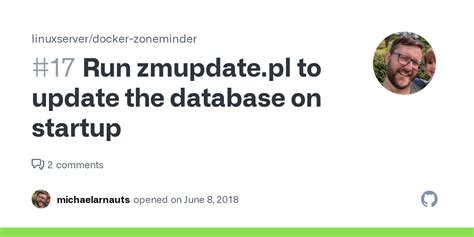 Run Zmupdate Pl To Update The Database On Startup Issue 17