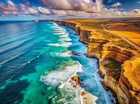 Breathtaking Aerial Perspective Of The Great Australian Bight Coastline