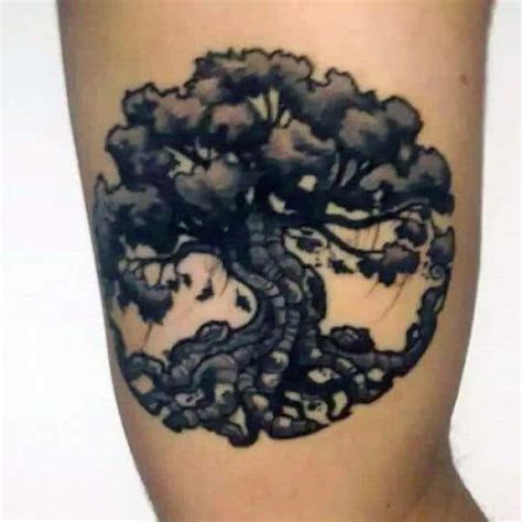 50 Oak Tree Tattoo Designs For Men Leaves And Acorns