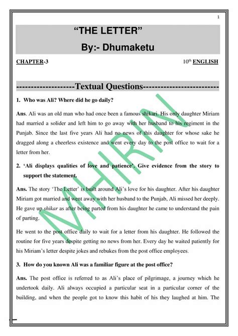 Class 1oth Cbse English Notes Notes Learnpick India