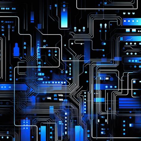 Premium Ai Image Background With Glowing Microcircuits And A Processor Abstract Blue