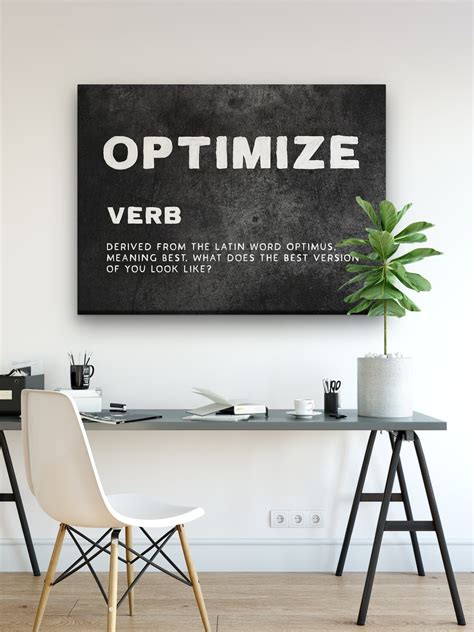 Optimize Definition Inspirational Entrepreneur Art Motivational
