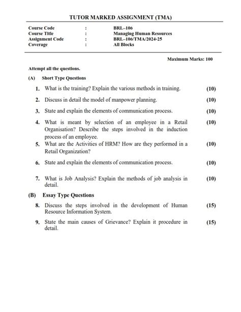 Ignou Brl 106 Solved Assignment 2024 25 English Medium Ignou Solved