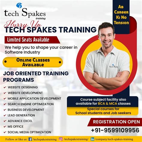 Job Oriented Web Development Program By Tech Spark Tech Spakes Training Posted On The Topic