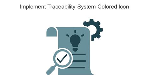 Implement Traceability System Colored Icon In Powerpoint Pptx Png And