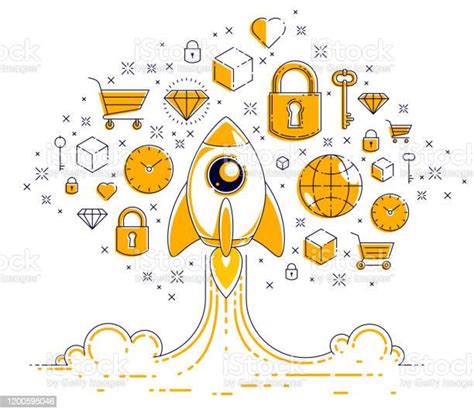 시작 로켓 이륙 우주 로켓 비행 시작 비즈니스 개념 벡터 일러스트 0명에 대한 스톡 벡터 아트 및 기타 이미지 0명 개념 과학 Istock