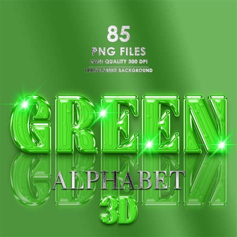 Green Alphabet Png Clip Art Green Foil Alphabet Png Glitter Chrome