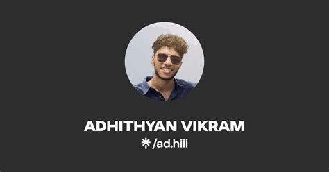Adhithyan Vikram Instagram Linktree