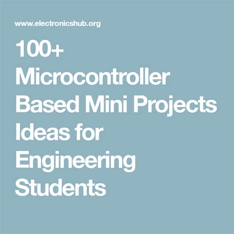 Microcontroller Based Mini Projects Ideas Microcontrollers Pic Microcontroller