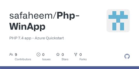 Github Safaheemphp Winapp Php 74 App Azure Quickstart
