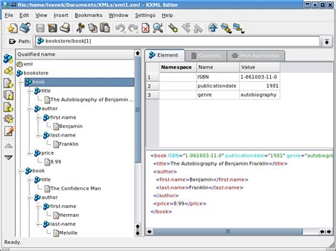 Kxml Editor Screenshots