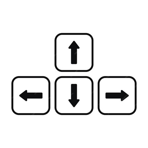 Free Vector Keyboard Arrow Keys Outline