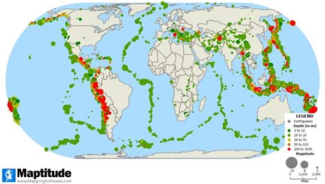 Earthquakes Map Map Earthquake Danger Zones Around The World