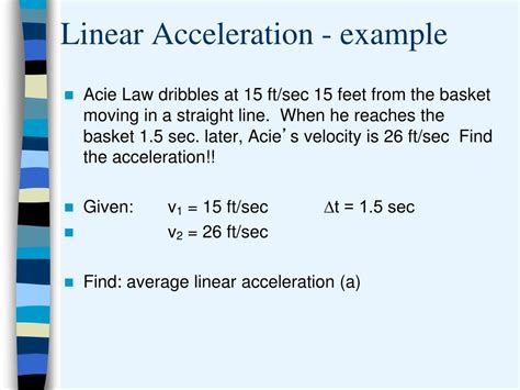 Linear Acceleration
