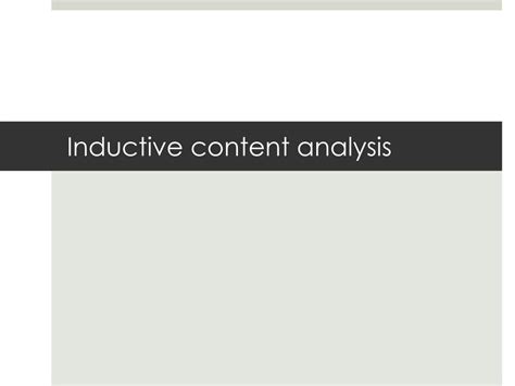 Ppt Inductive Content Analysis Powerpoint Presentation Free Download