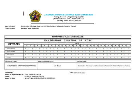 10manpower Schedule Gsis Pdf