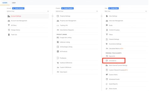 How To Create Annotations In Google Analytics Optimize Goal