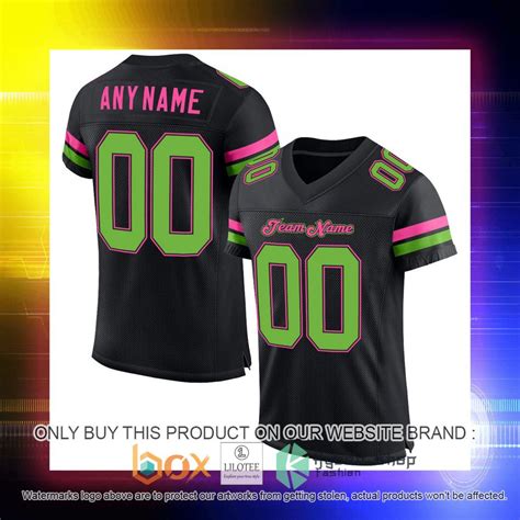Black Neon Green Pink Mesh Authentic Custom Name And Number Football