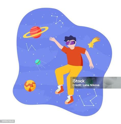 메타버스 또는 가상 현실 기술 개념 디지털 안경을 쓴 남자 Vr 헤드셋 게임을 착용 십대 게이머 십대에 대한 스톡 벡터 아트 및 기타 이미지 Istock