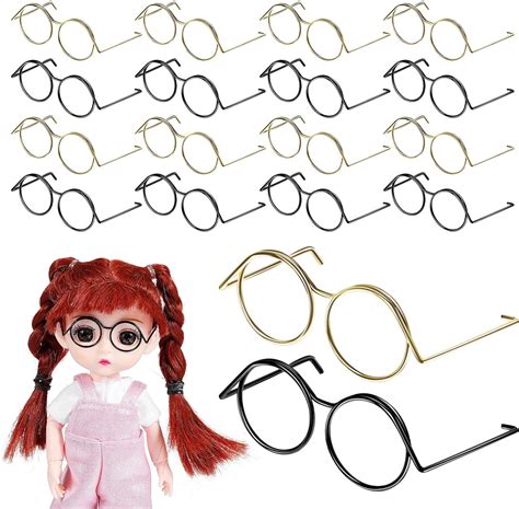 Toyvian 20pcs Mini Doll Glasses Metal Wire Glasses Frames