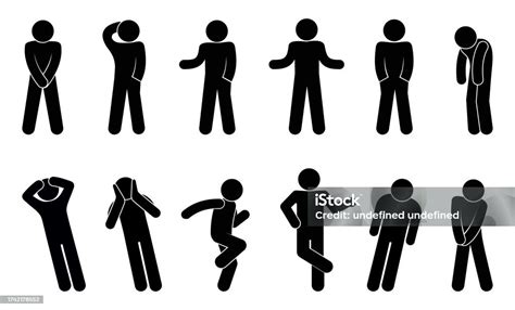 막대기 그림 인간의 실루엣 남자 아이콘 다른 포즈의 사람들 0명에 대한 스톡 벡터 아트 및 기타 이미지 0명 가지 식물 부위 개념 Istock