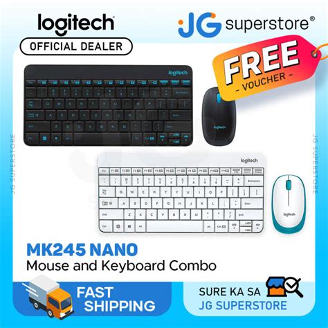 Logitech Mk245 Nano Wireless Keyboard And Mouse Combo With 2 4ghz Usb Receiver And 10m Wireless