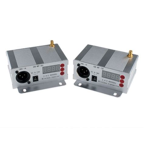 Dmx512 Dmx Dfi 2 4g Wireless Transmitter And Receiver 2 Rj45 And 2 Dmx512 Output Free Shipping