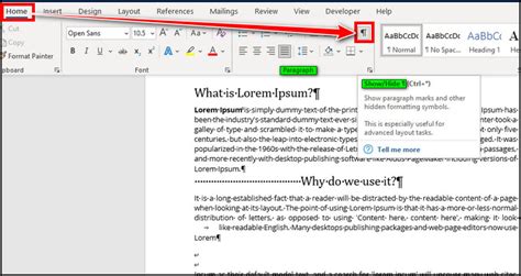 How To Display Non Printing Characters In Word 2 Ways