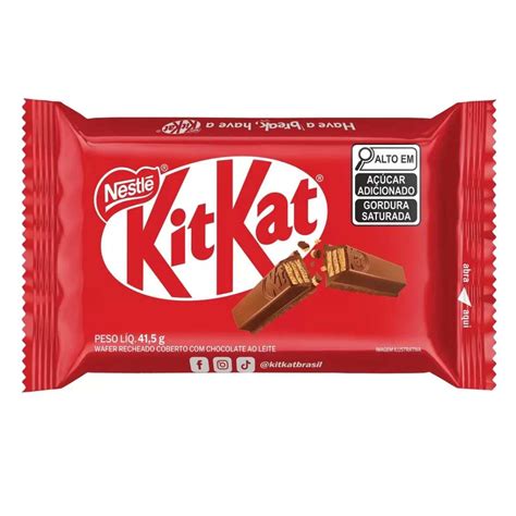 Kit Kat Ao Leite 415g Nestlé Wafer Crocante Com Chocolate Cremoso