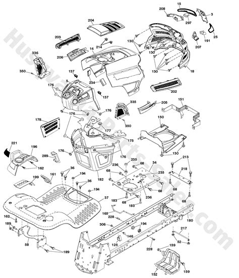 Lgt24k54 Husqvarna Riding Mower Chassis And Enclosure Parts