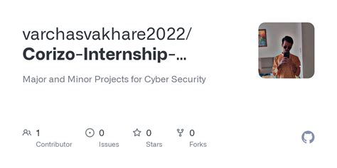 Github Varchasvakhare2022corizo Internship Projects Major And Minor Projects For Cyber Security