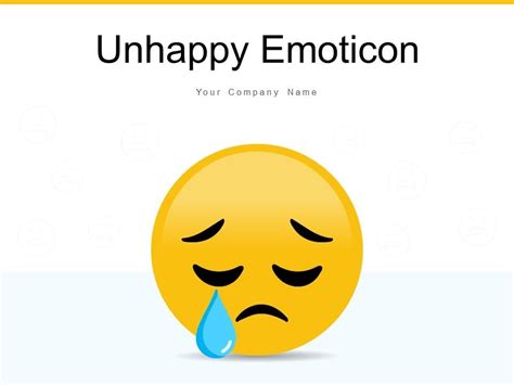 Unhappy Emoticon Individual Sad Mood Face Ppt Powerpoint Presentation Complete Deck